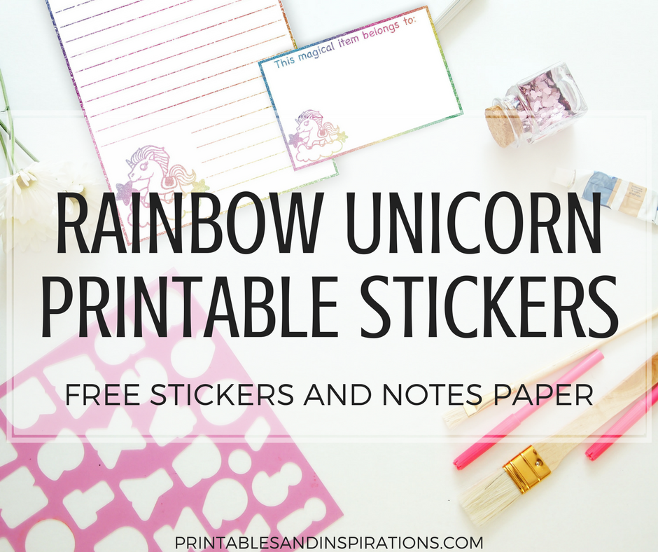 Free Rainbow Unicorn Stickers Printable Labels – Super Cute ...