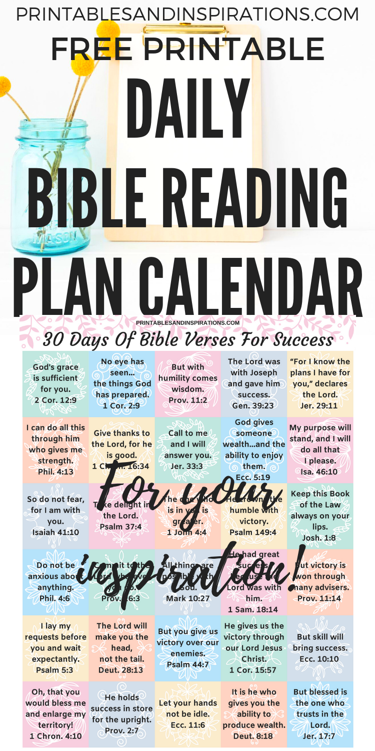 Daily Bible Reading Calendar Printable And Enjoyable Learning