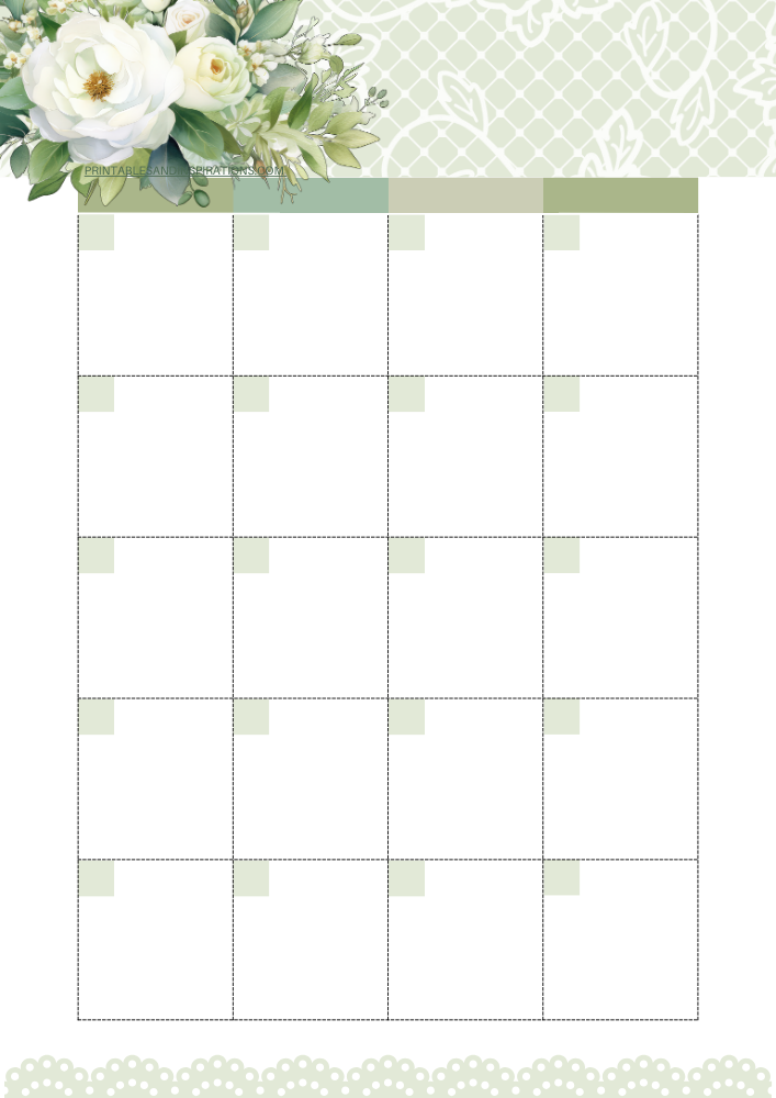 Free Printable Green Planners For Any Month - Printables and Inspirations