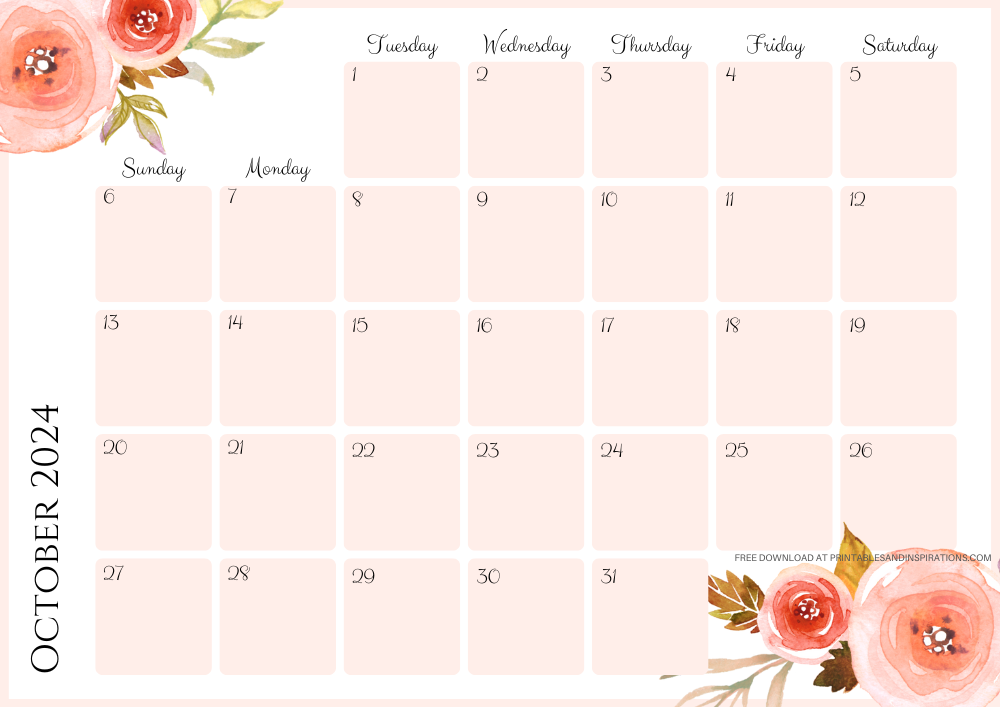Free Printable 2024 Monthly Calendar + Weekly Planner - Printables and ...