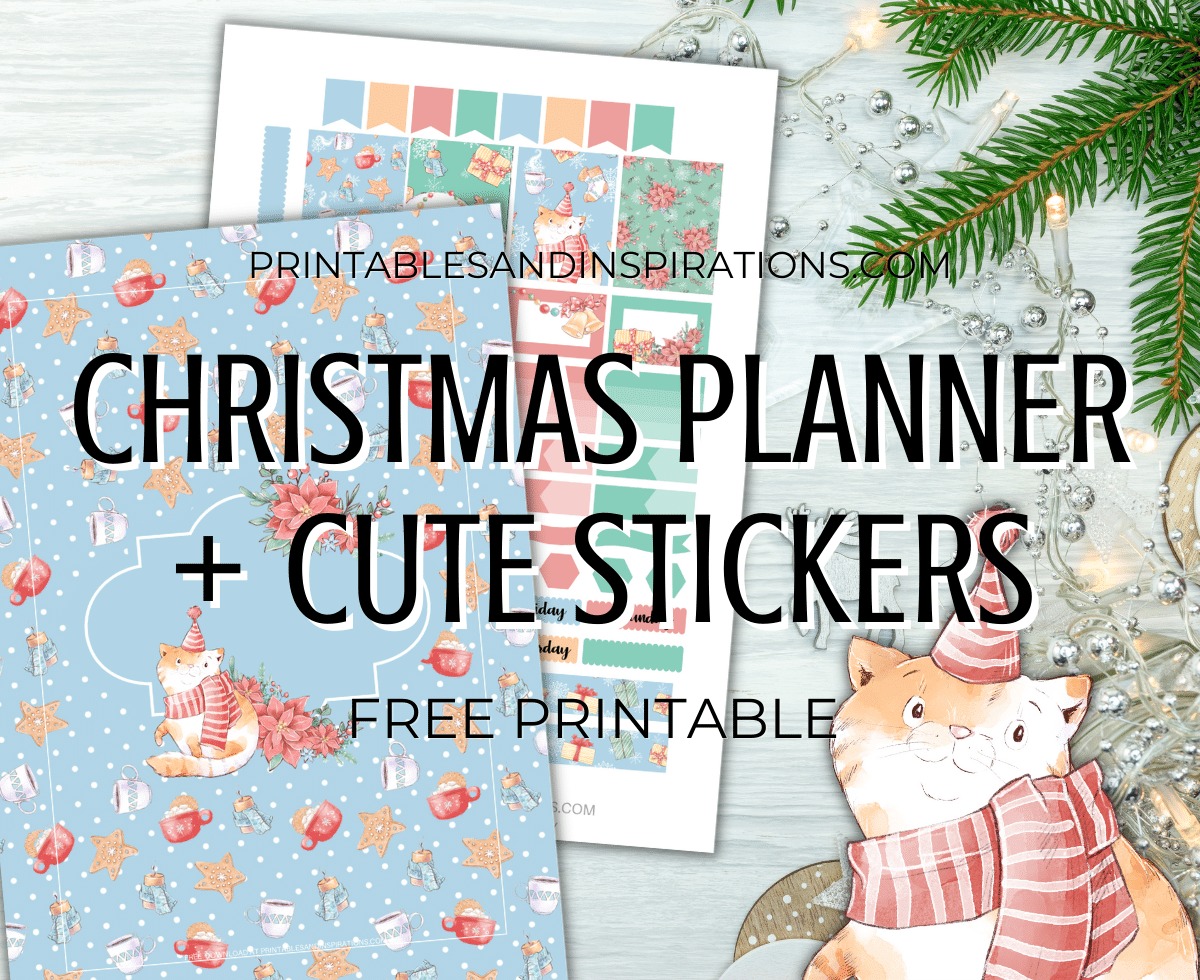 Cute Christmas Planner + Stickers - Free Printable - Printables and ...
