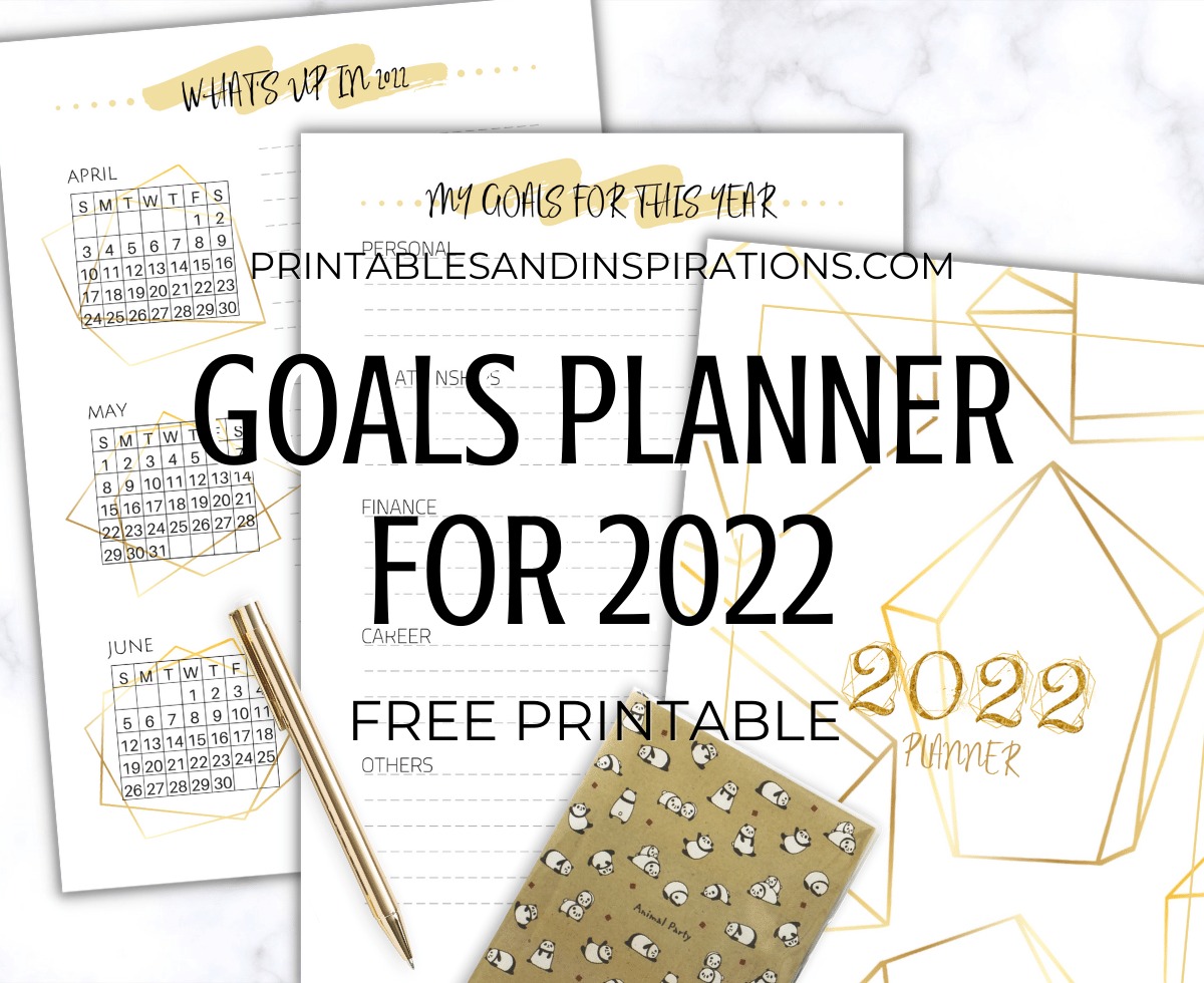 2022 Goal Planner PDF - Free Printable! - Printables and Inspirations