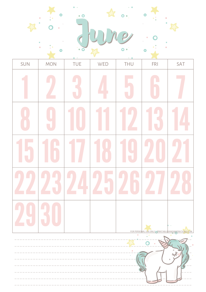 Free Printable 2025 Unicorn Calendar And Planner Pages - Printables and ...