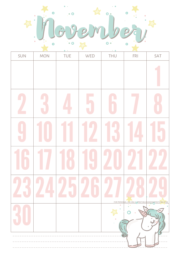 Free Printable 2025 Unicorn Calendar And Planner Pages - Printables and ...