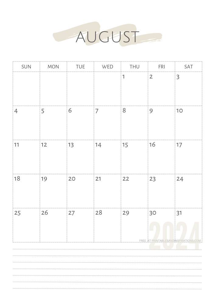 2024 Simple Minimalist Calendar – Free Printable PDF - Printables and ...