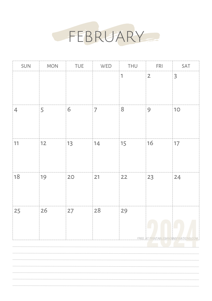 2024 Simple Minimalist Calendar – Free Printable PDF - Printables and ...