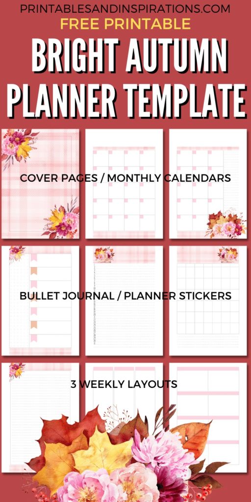 List Of Free Autumn / Fall Planner Templates - Printables and Inspirations