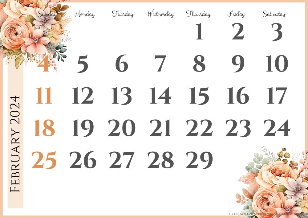 Free 2024 Monthly Wall Calendar Printable - Printables and Inspirations