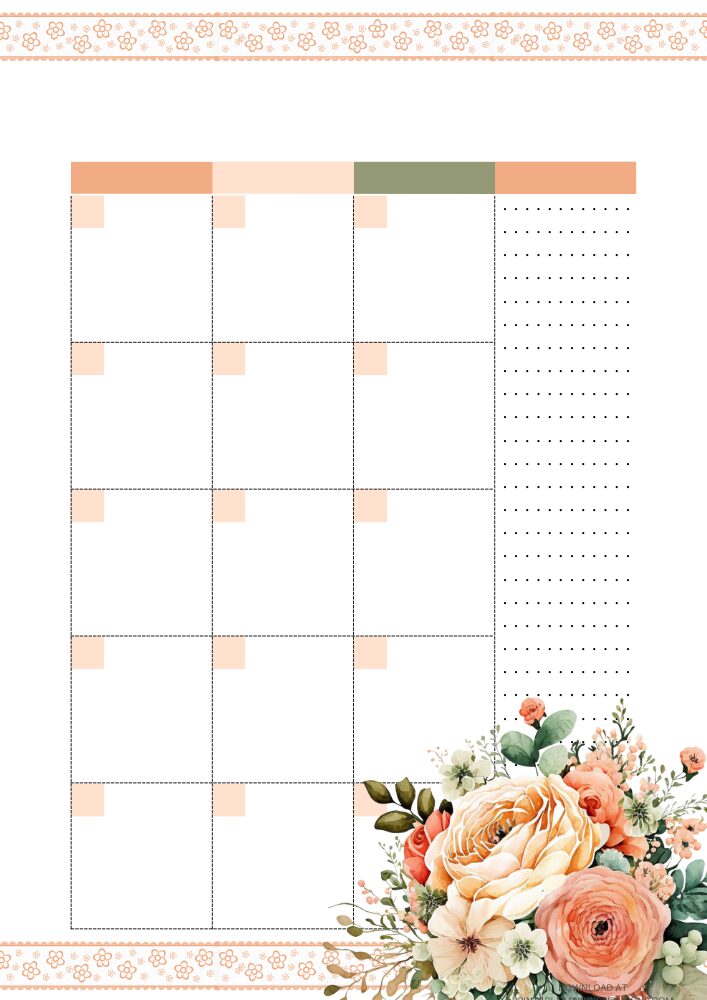 New Peach Planner Printable Pages For Any Year - Printables and ...