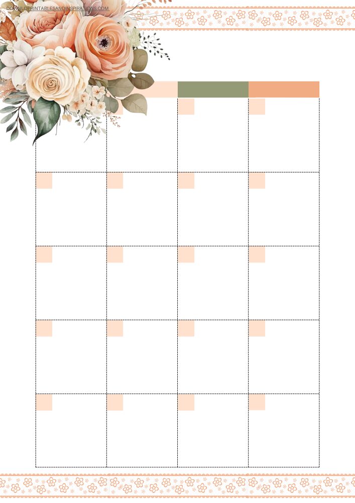 New Peach Planner Printable Pages For Any Year - Printables and ...