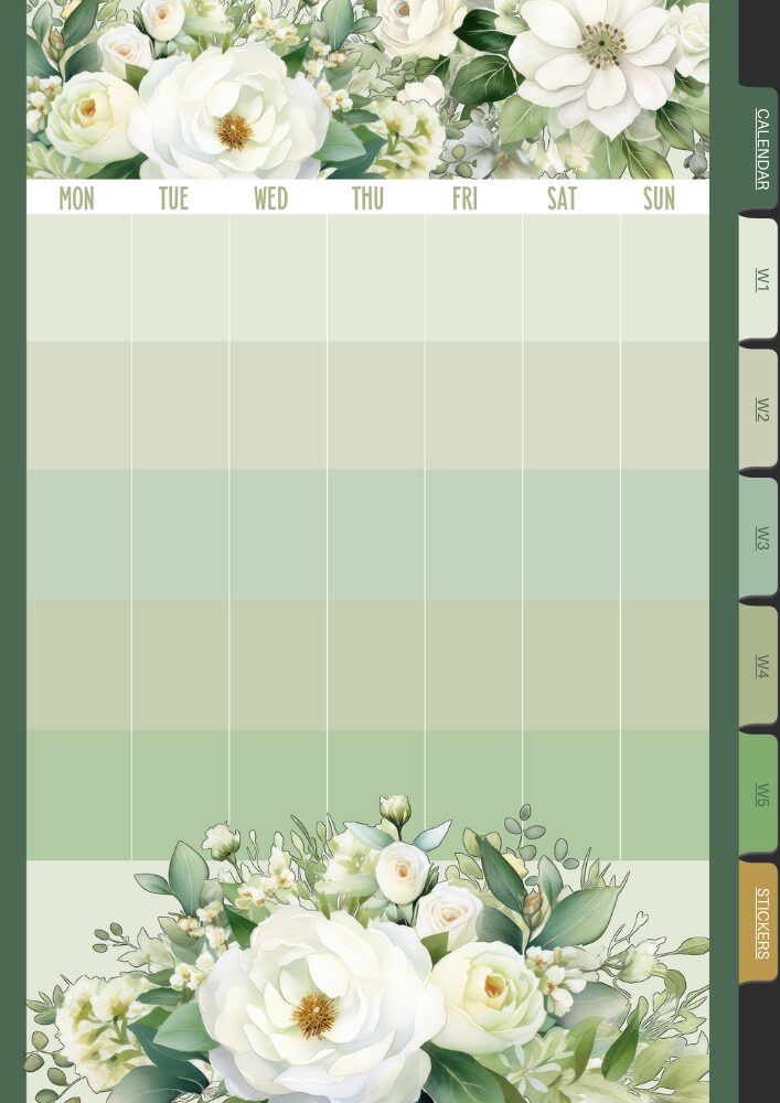 Free Digital Monthly Planner Template For Goodnotes And Other Apps ...
