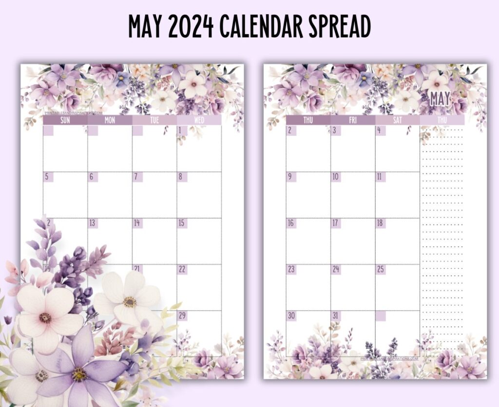 Free Printable Purple Planner Pages For Any Year - Printables and ...
