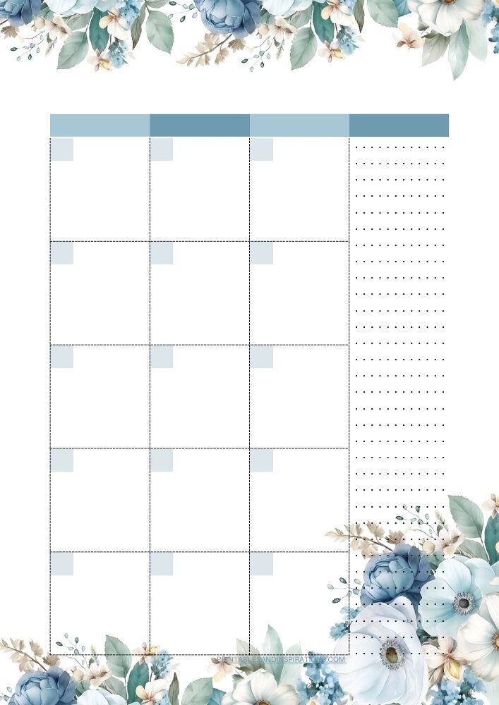 Free Printable Blue Planner Pages And Stickers - Printables and ...