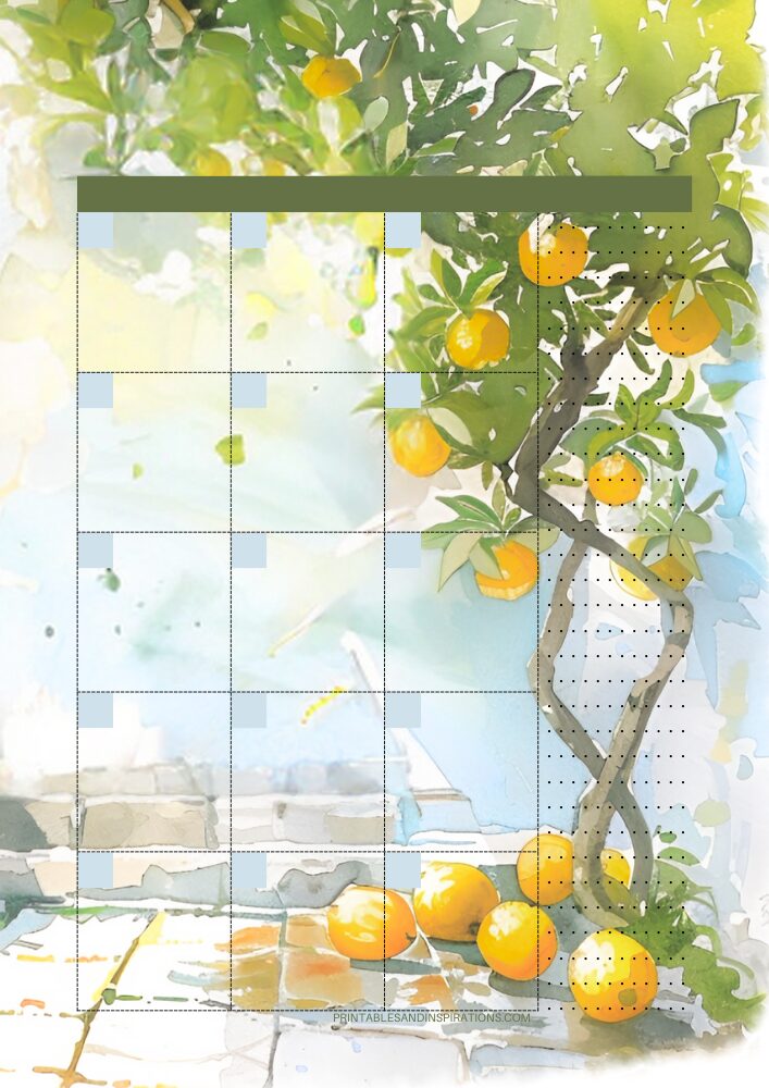 Citrus Summer Tropical Yellow Planners And Stickers - Printables and ...