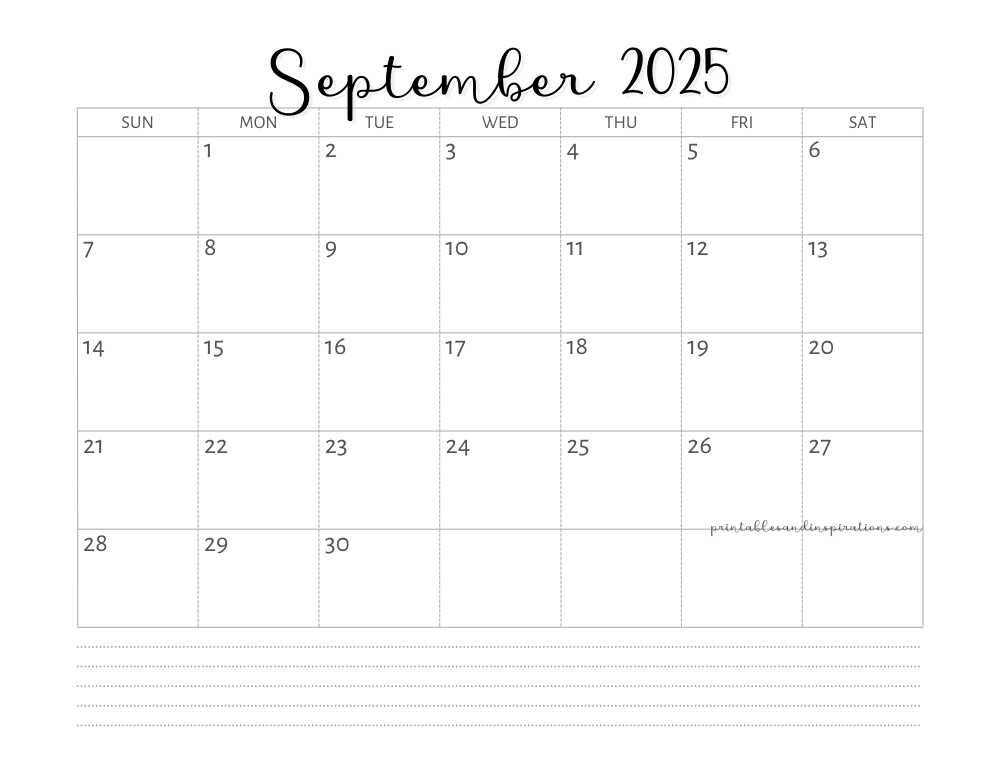 Free Printable 2025 Monthly Calendar Template PDF - Printables and ...