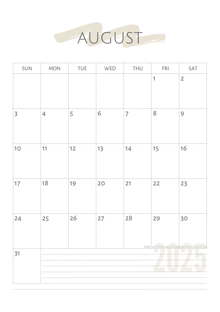 2025 – 2026 Simple Minimalist Calendar Monthly – Free Printable PDF ...