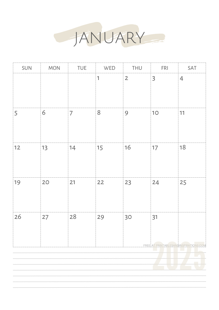 2025 – 2026 Simple Minimalist Calendar Monthly – Free Printable PDF ...