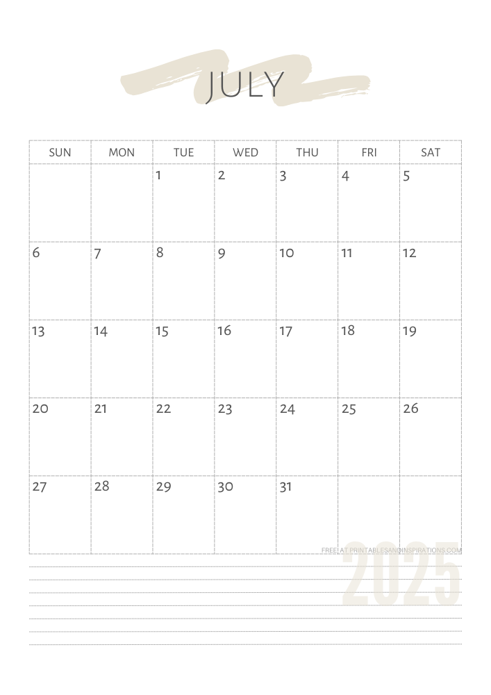 2025 – 2026 Simple Minimalist Calendar Monthly – Free Printable PDF ...