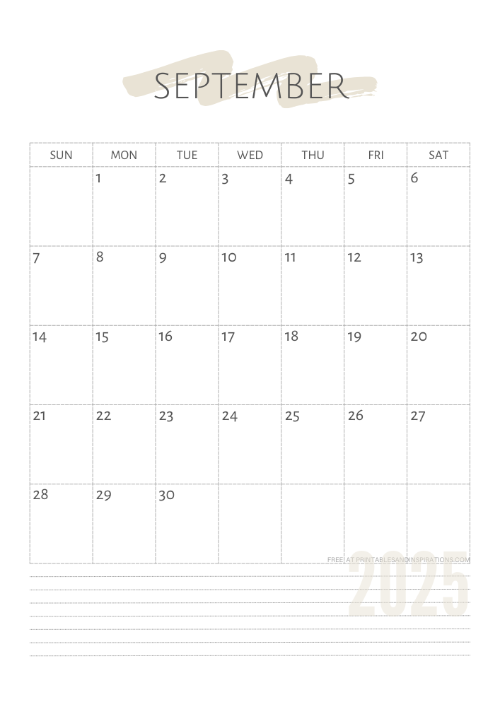 2025 – 2026 Simple Minimalist Calendar Monthly – Free Printable PDF ...